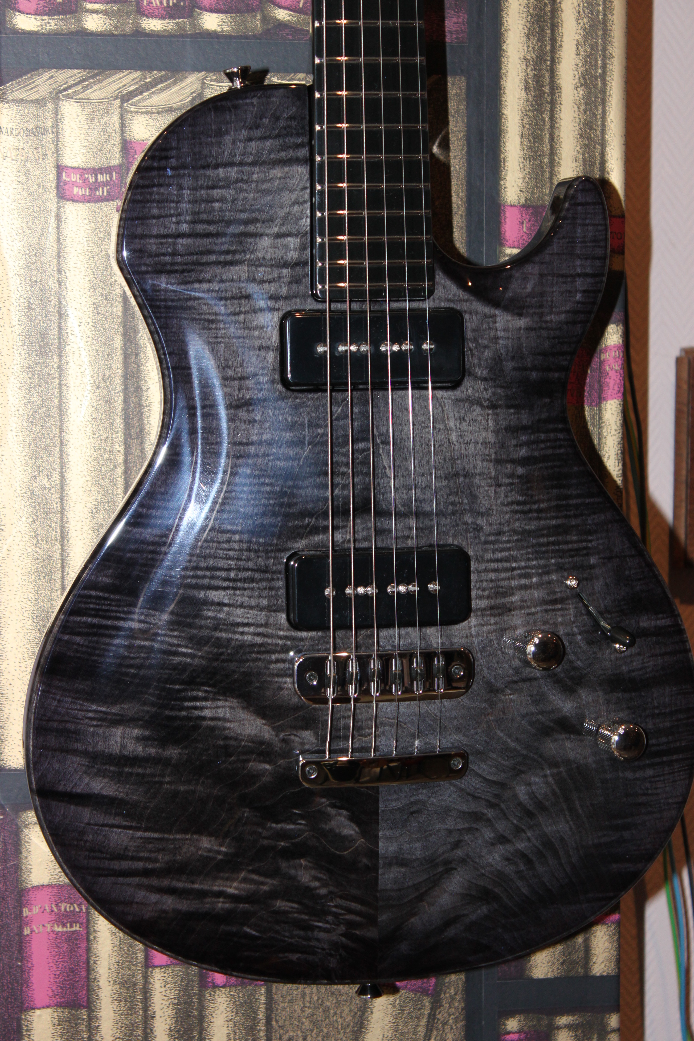 Guitares Electriques Vigier GV Wood P90 Ebony Fade - GV Wood P90 ...