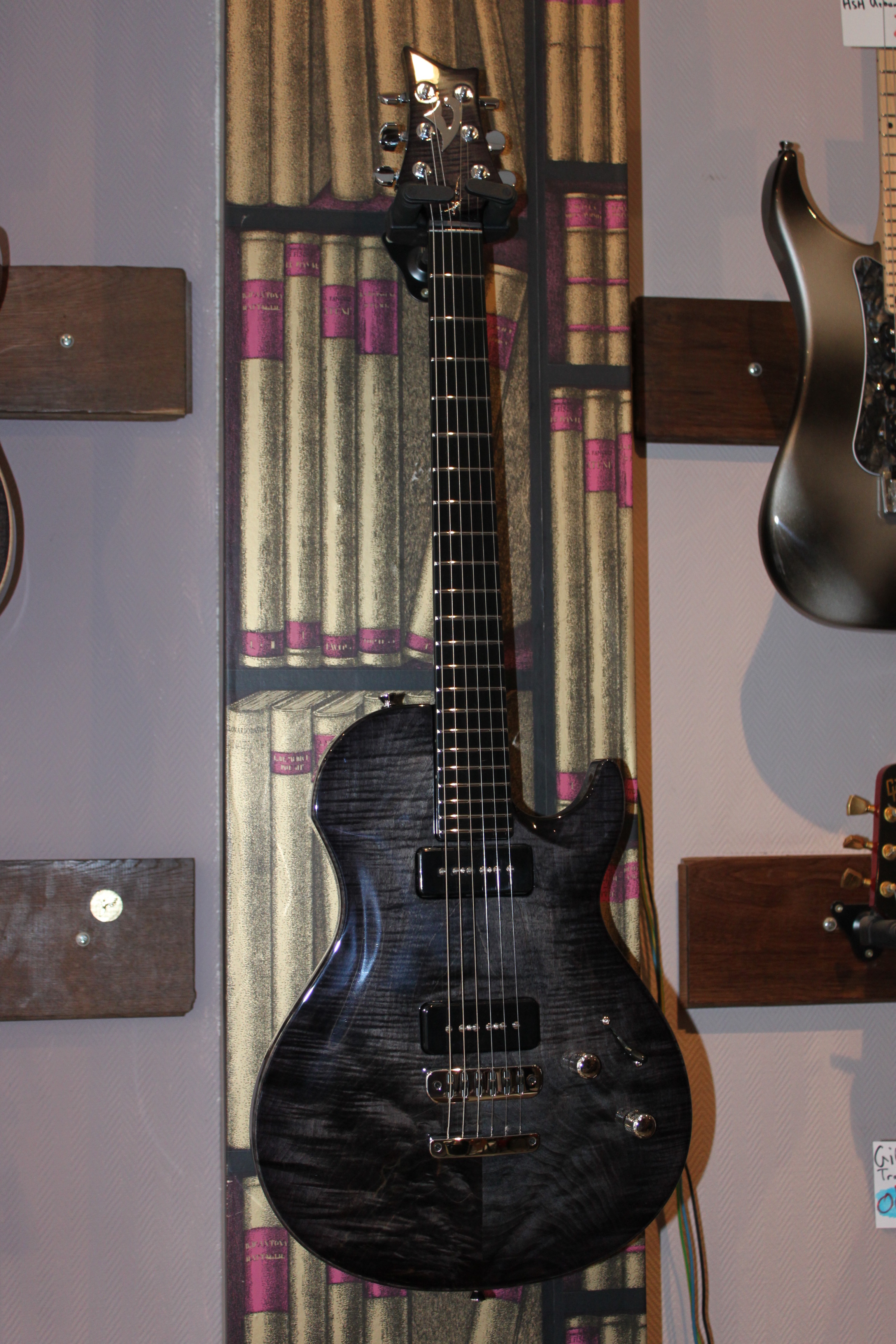 Guitares Electriques Vigier GV Wood P90 Ebony Fade - GV Wood P90 ...
